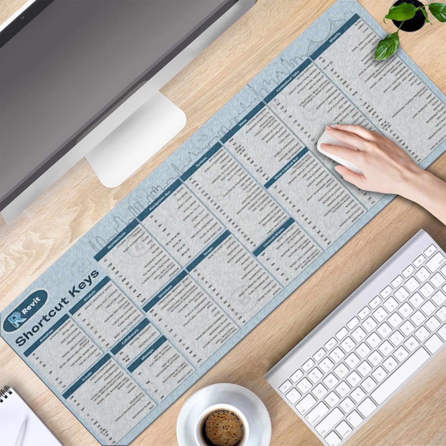 Autodesk Revit Shortcut Keys Mouse Mat Revit Cheat Sheet Revit Quick Reference Extra Large